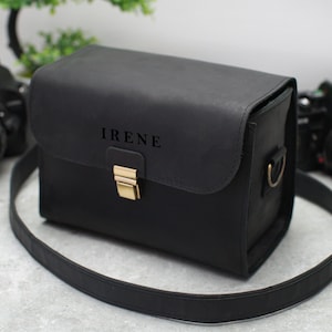 Custom Camera Bag, Engraved Genuine Leather Crossbody Camera Bag ...