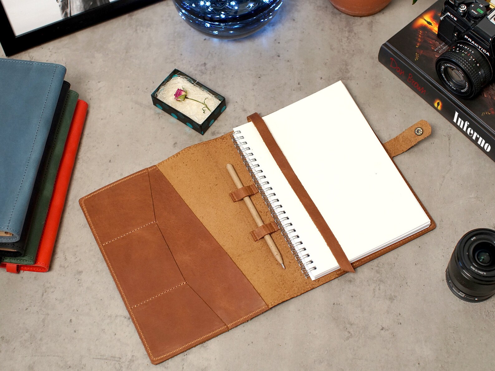 Refillable A6 A5 Leather Notebook With Personalization - Etsy