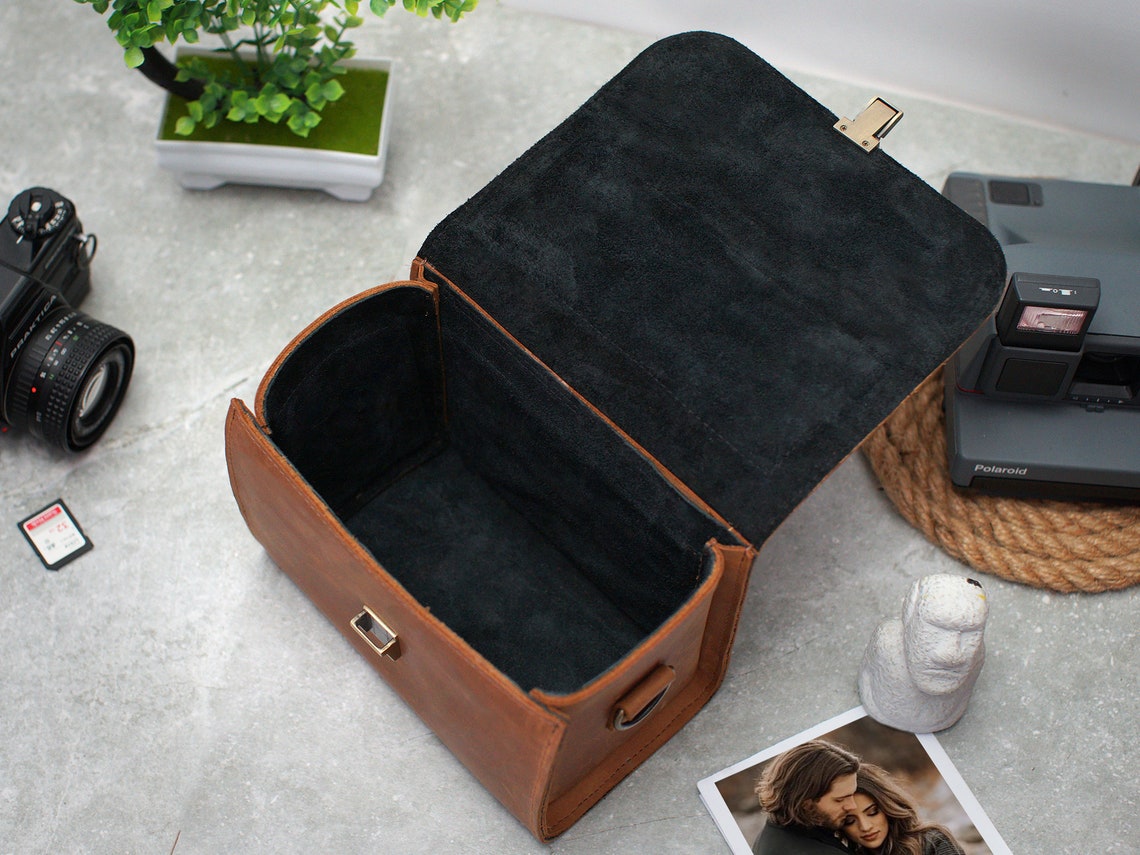 Custom Camera Bag, Engraved Genuine Leather Crossbody Camera Bag ...