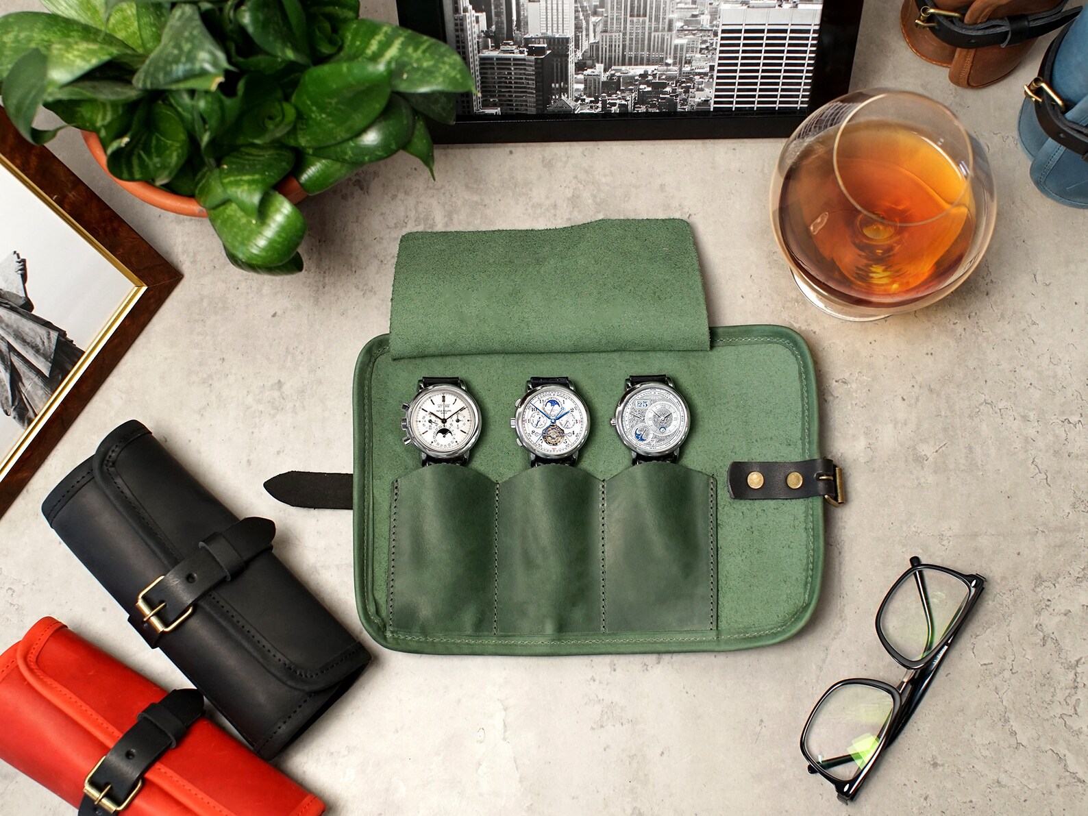 Leather Watch Roll Personalized Watch Roll Customized - Etsy