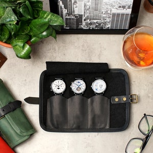 Leather Watch Roll Personalized Watch Roll Customized - Etsy