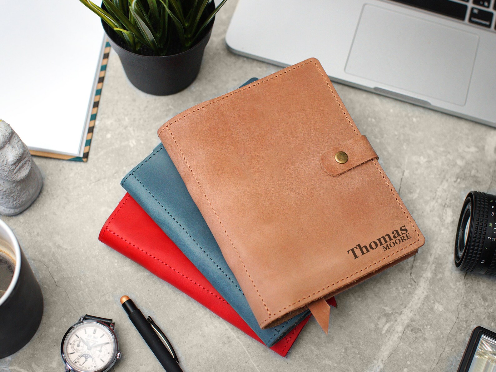 Refillable A6 A5 Leather Notebook With Personalization - Etsy