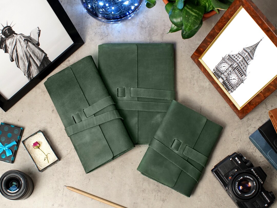 Reusable Leather Journal Cover Personalized Monogrammed - Etsy