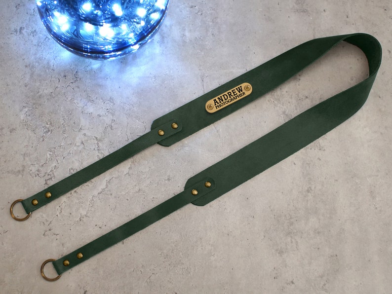 Padded Leather Camera Strap With Personalization Custom | Etsy