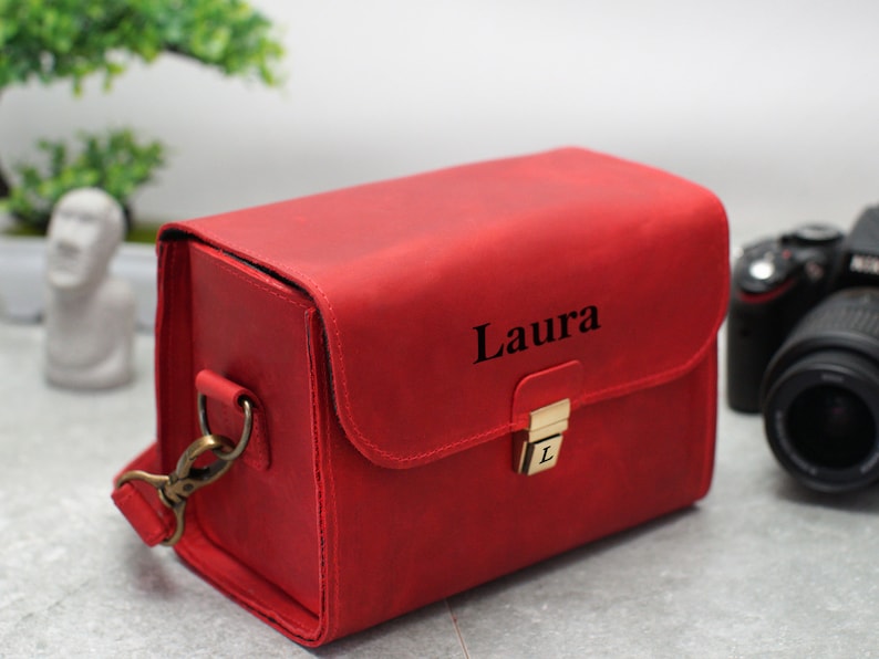 Custom Camera Bag, Engraved Genuine Leather Crossbody Camera Bag ...