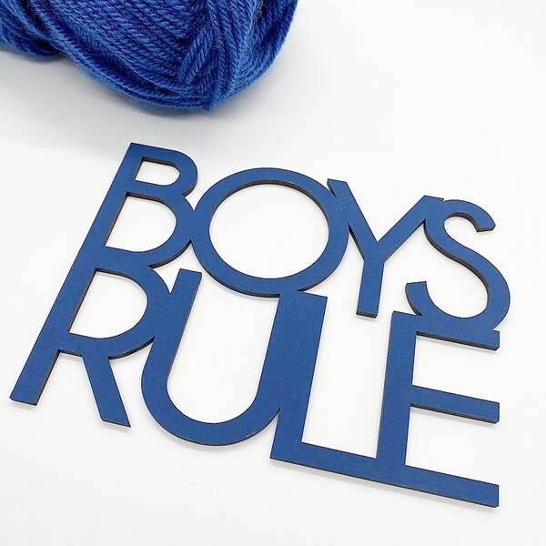 Boys Rule Sign - Etsy