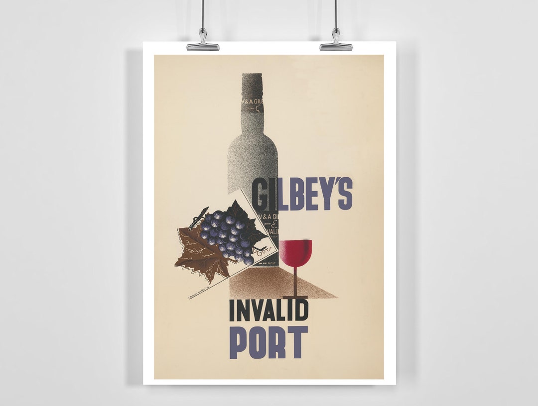 Gilbey's Invalid Port Vintage Food and Drink Poster - Framed / Unframed - Etsy