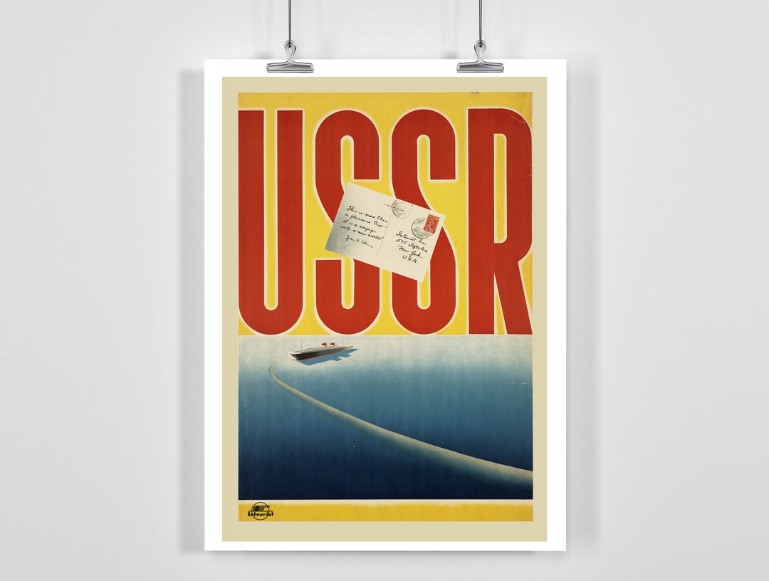 Visit USSR Voyage Into a New World Vintage Travel Poster - Framed ...