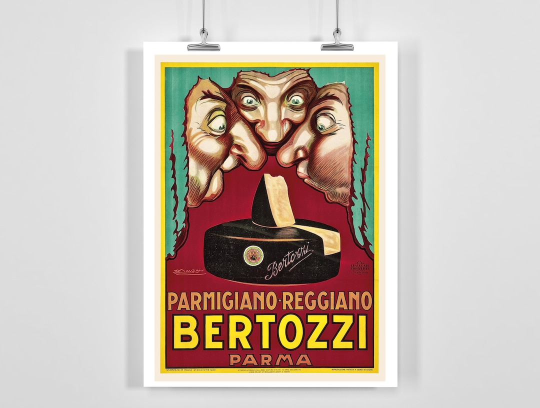 Bertozzi Parmigiano Reggiano, Parma, Italy Vintage Poster by Achille ...