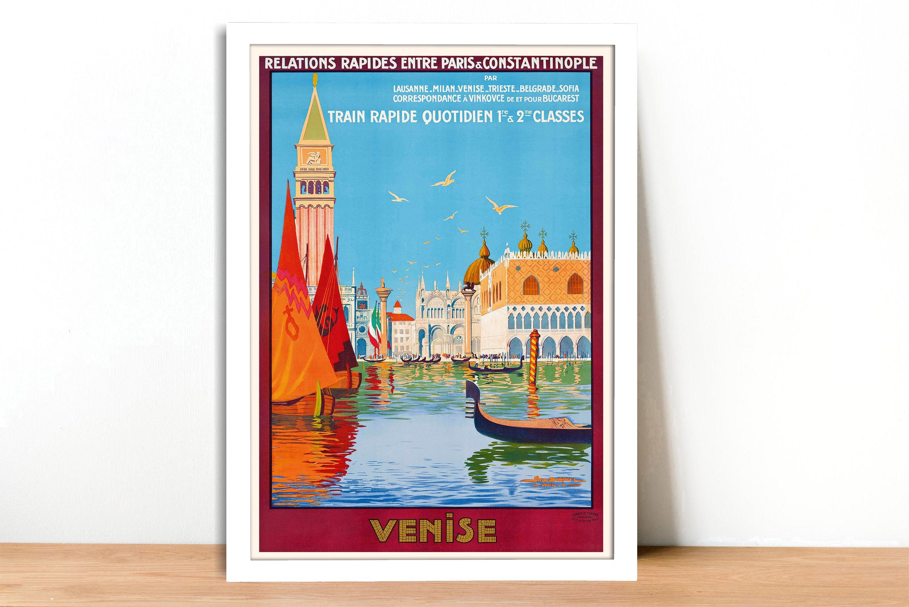 Italy Venice Vintage Travel Poster A5/a4/a3/a2/canvas | Etsy