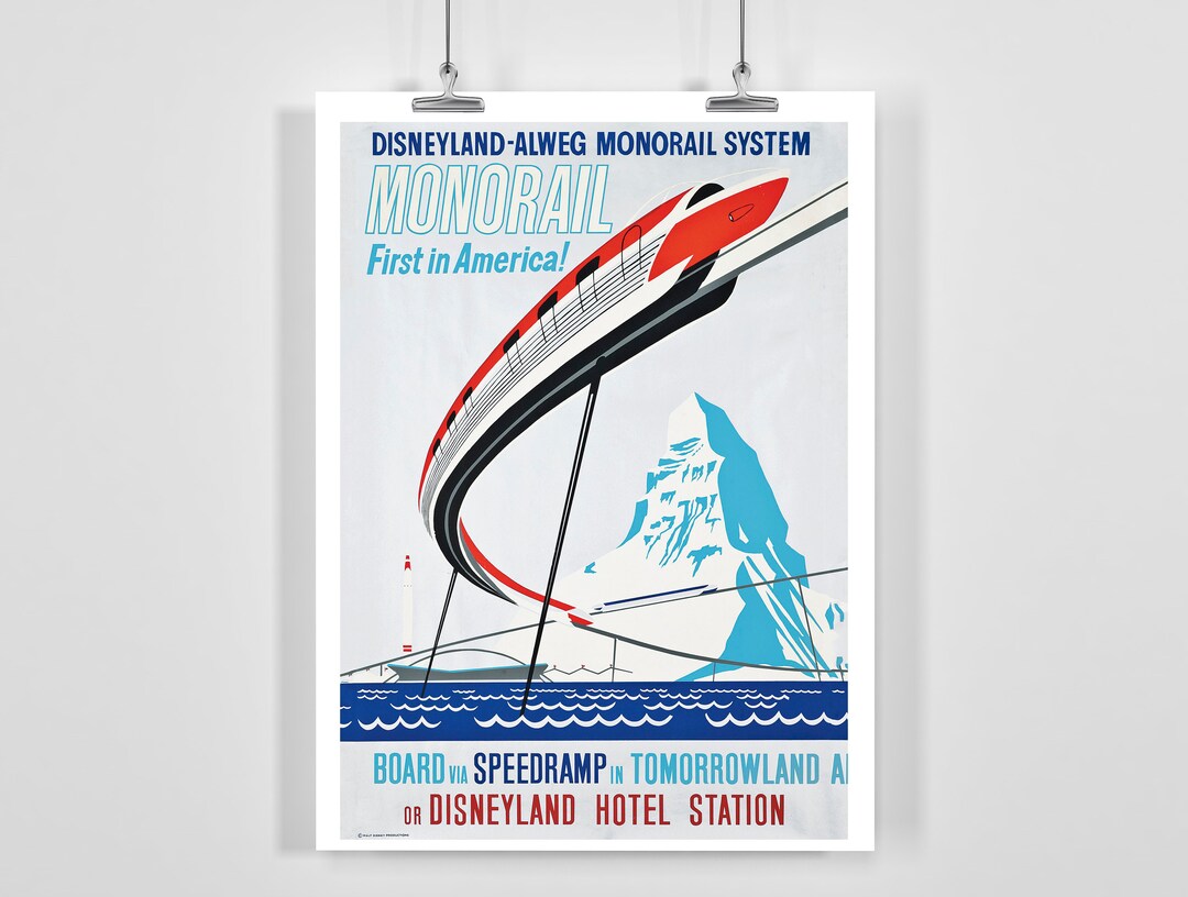 Monorail First in America Disneyland Alweg Monorail System Vintage ...