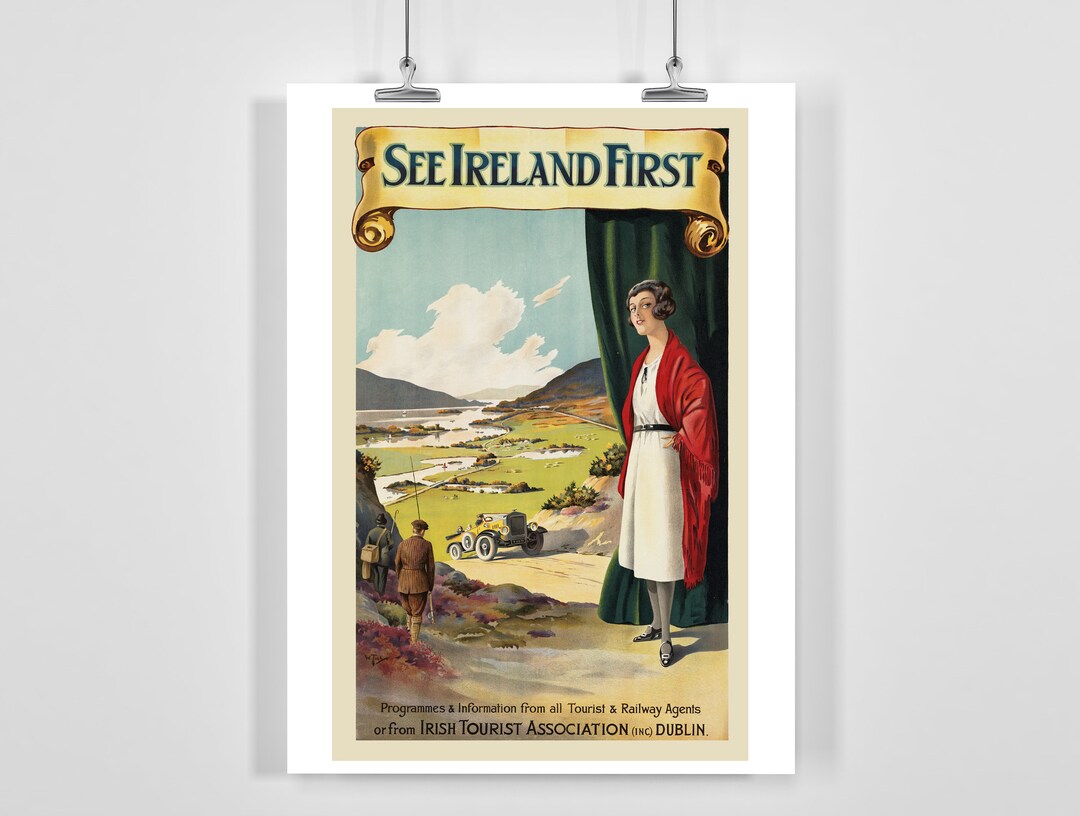 See Ireland First Vintage Travel Poster - Framed / Unframed - Etsy
