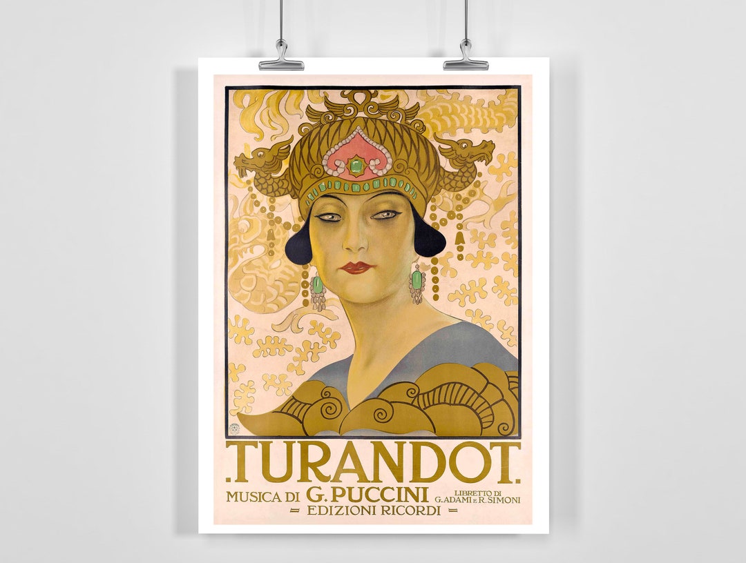 Puccini's Turandot Vintage Opera Poster - Framed / Unframed - Etsy