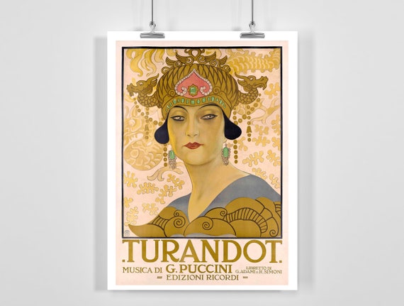 Puccini's Turandot Vintage Opera Poster - Etsy