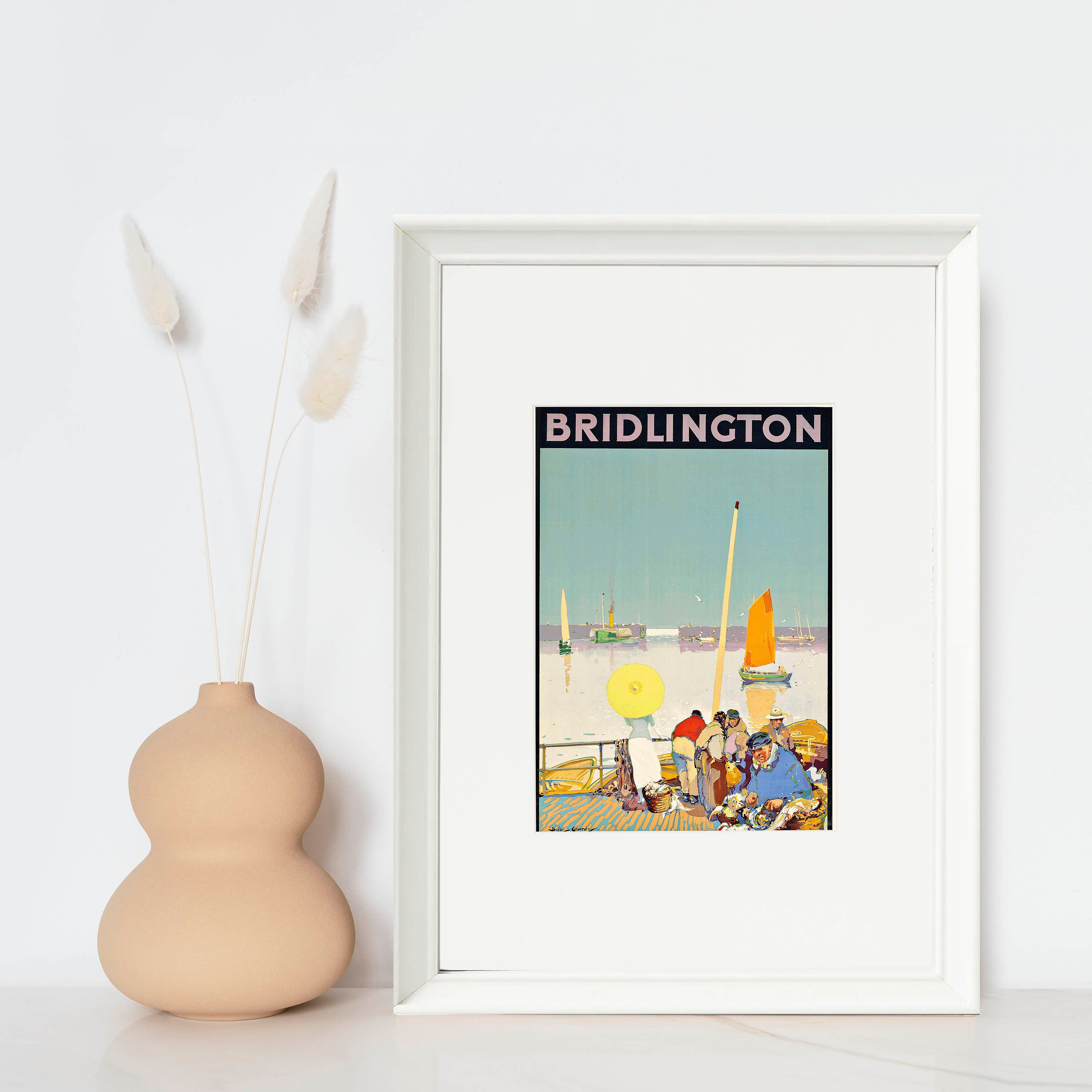 Bridlington Holderness Coast England Vintage Travel Poster - Framed ...