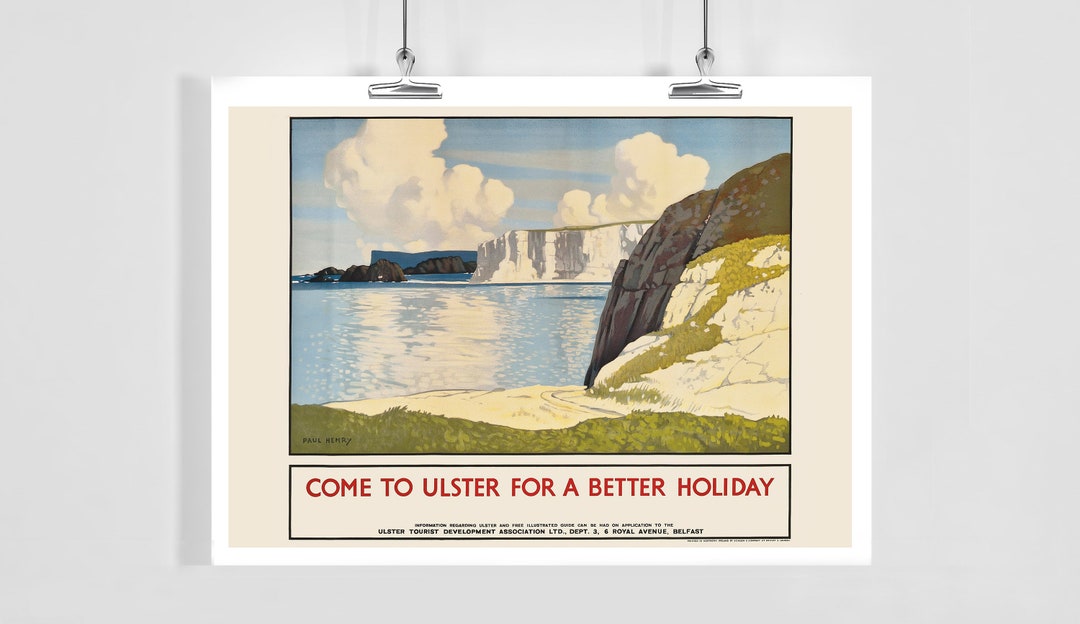 Come to Ulster for a Better Holiday Ireland Vintage Travel Poster ...