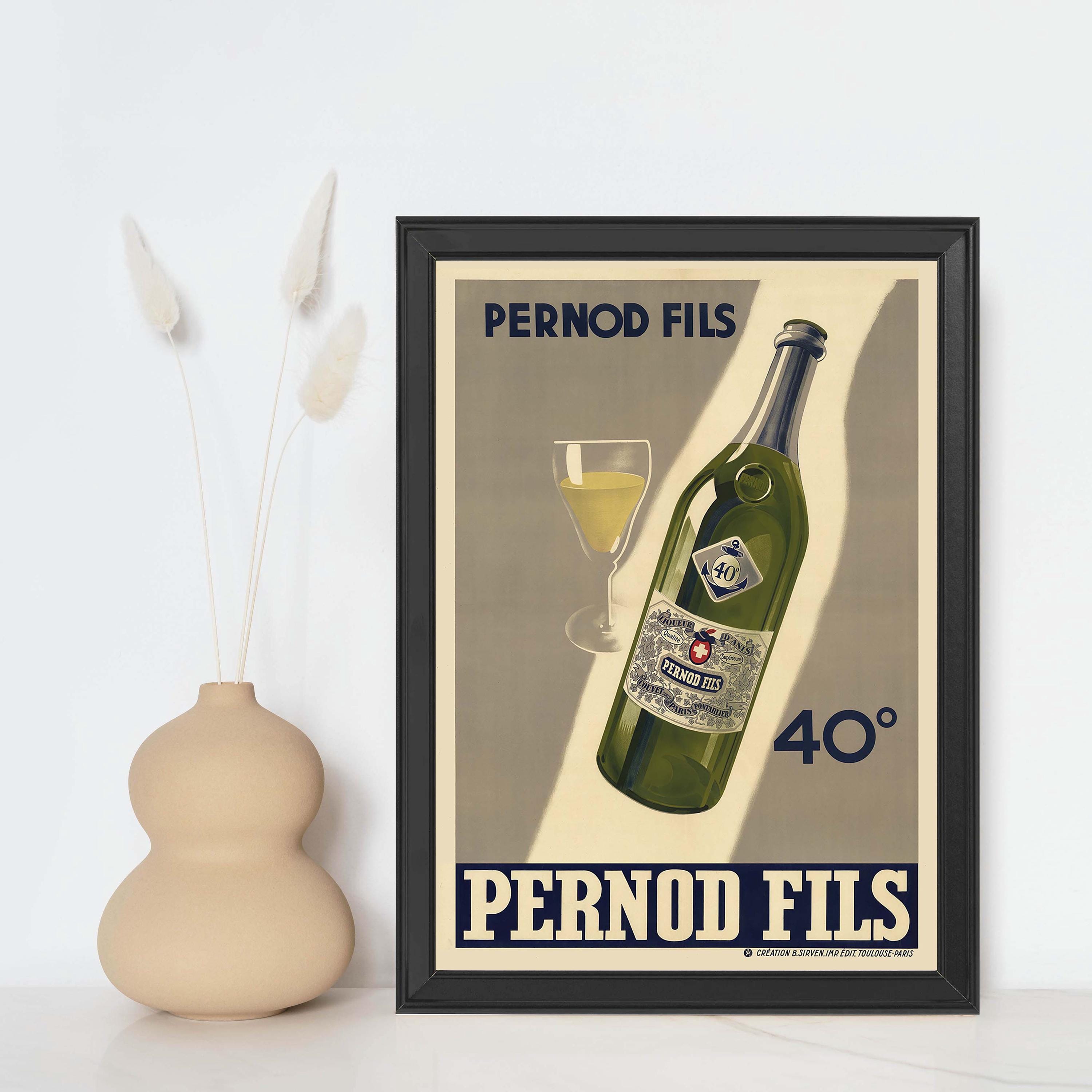 Pernod Fils Vintage Food & Drink Poster - Framed / Unframed - Etsy