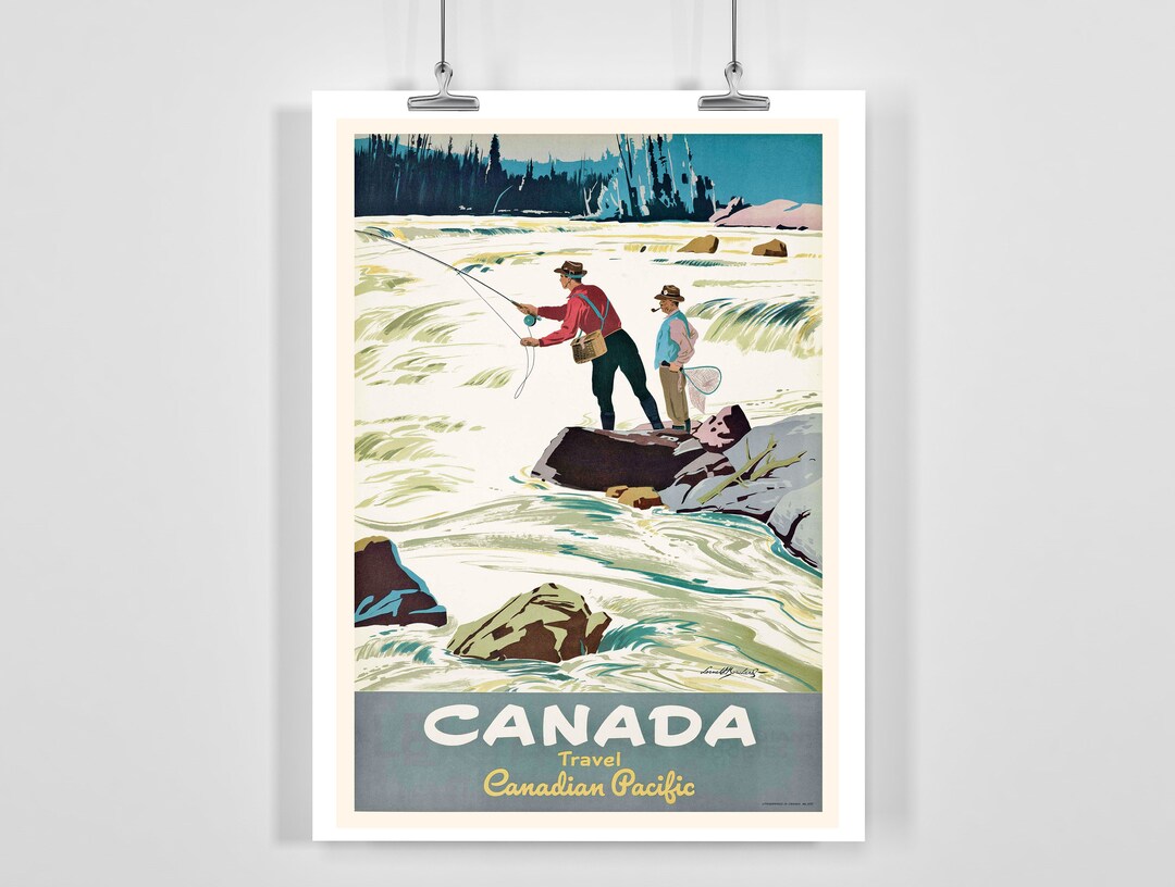 Canada Travel Canadian Pacific Vintage Travel Poster - Framed ...