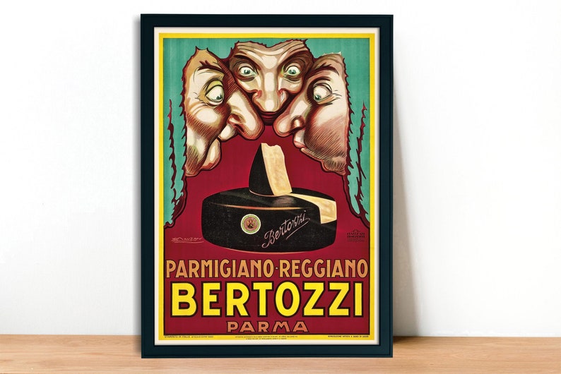 Bertozzi Parmigiano Reggiano Parma Italy Vintage Poster by - Etsy