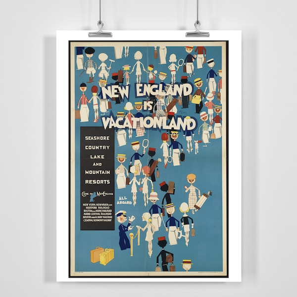 New England Poster - Etsy