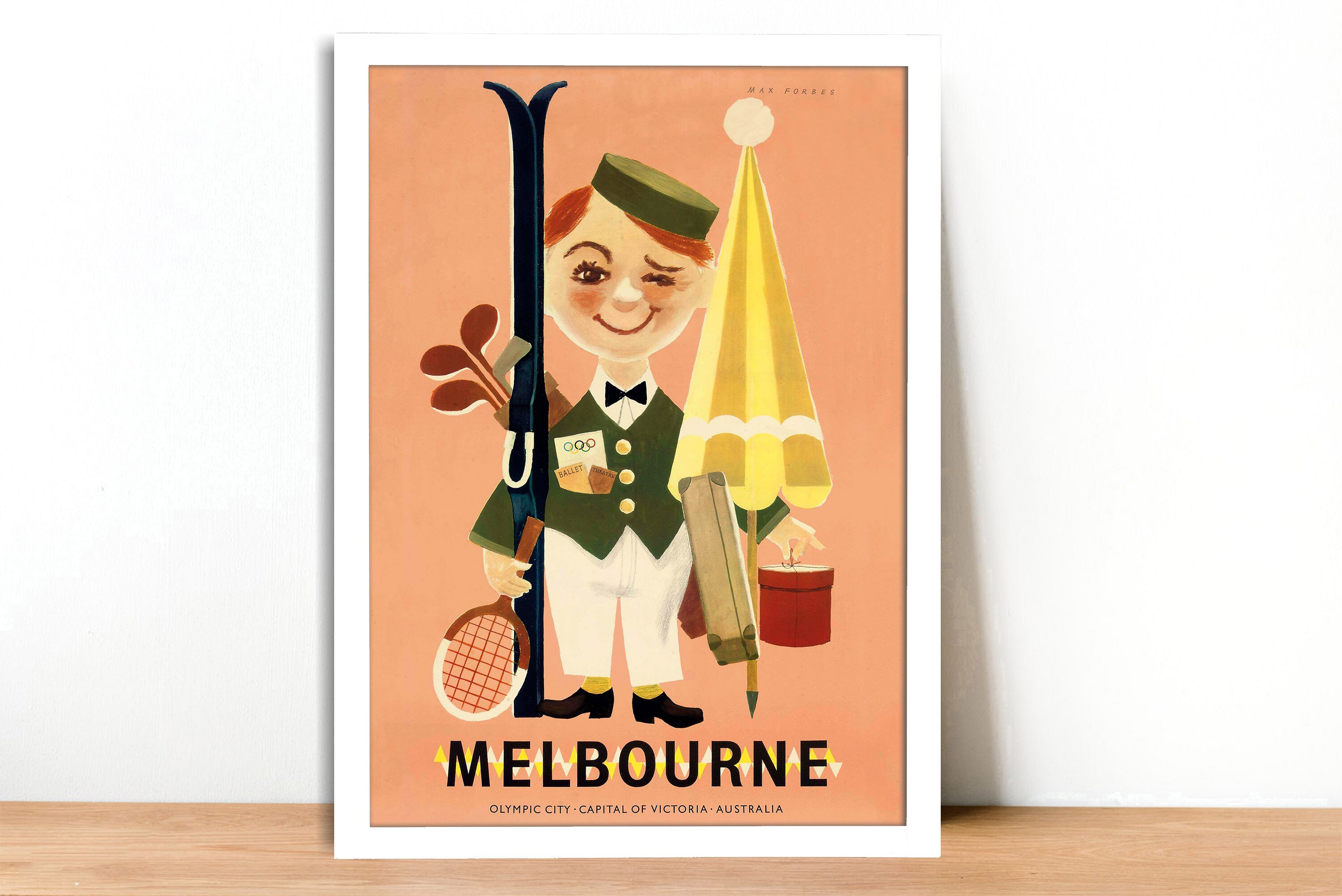 1956 Olympic Games Melbourne Australia Vintage Olympic Poster - Etsy