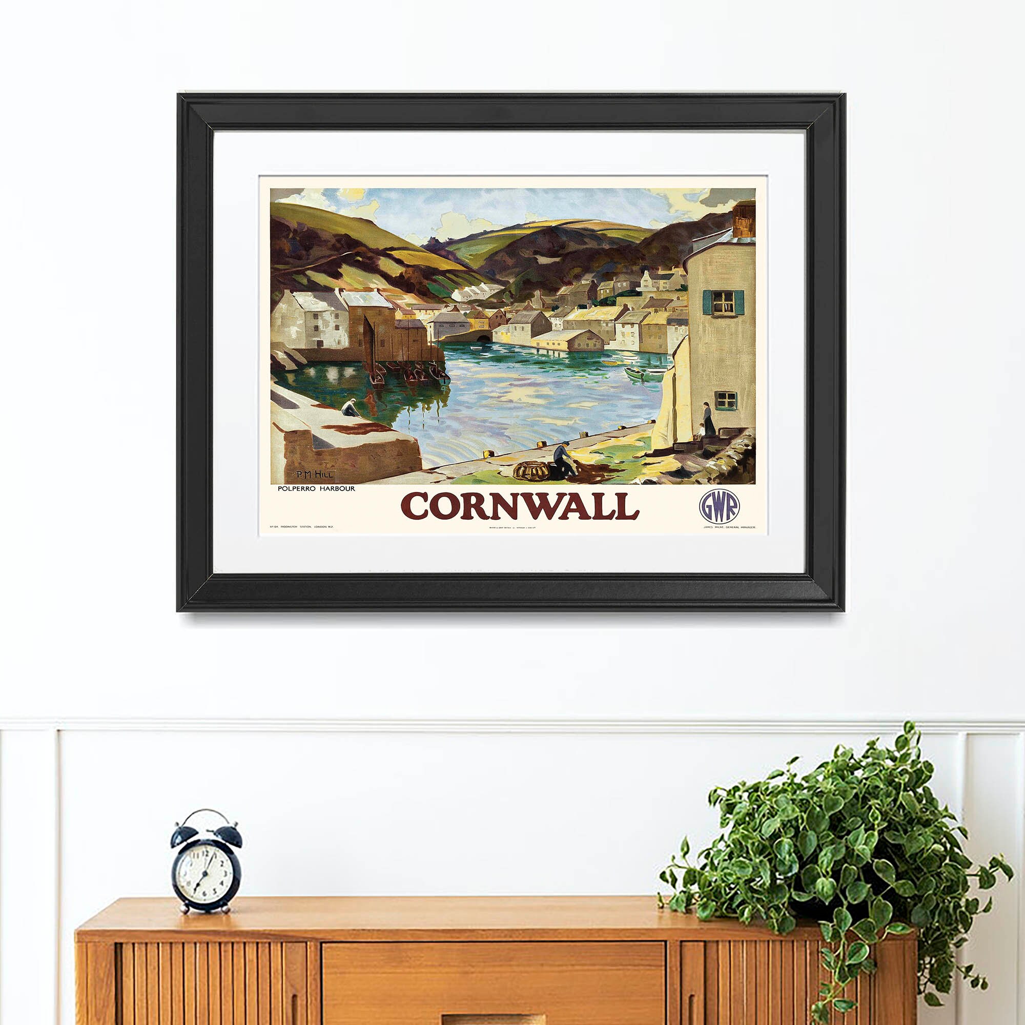 Polperro Harbour Cornwall Vintage Travel Poster - Framed / Unframed - Etsy