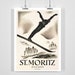 St. Moritz Engadin Valley Switzerland Vintage Ski Poster - Etsy