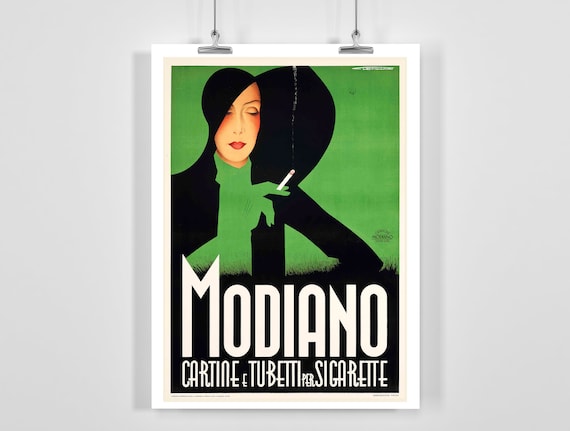 Modiano by Robert Bereny Vintage Art Deco Poster | Etsy
