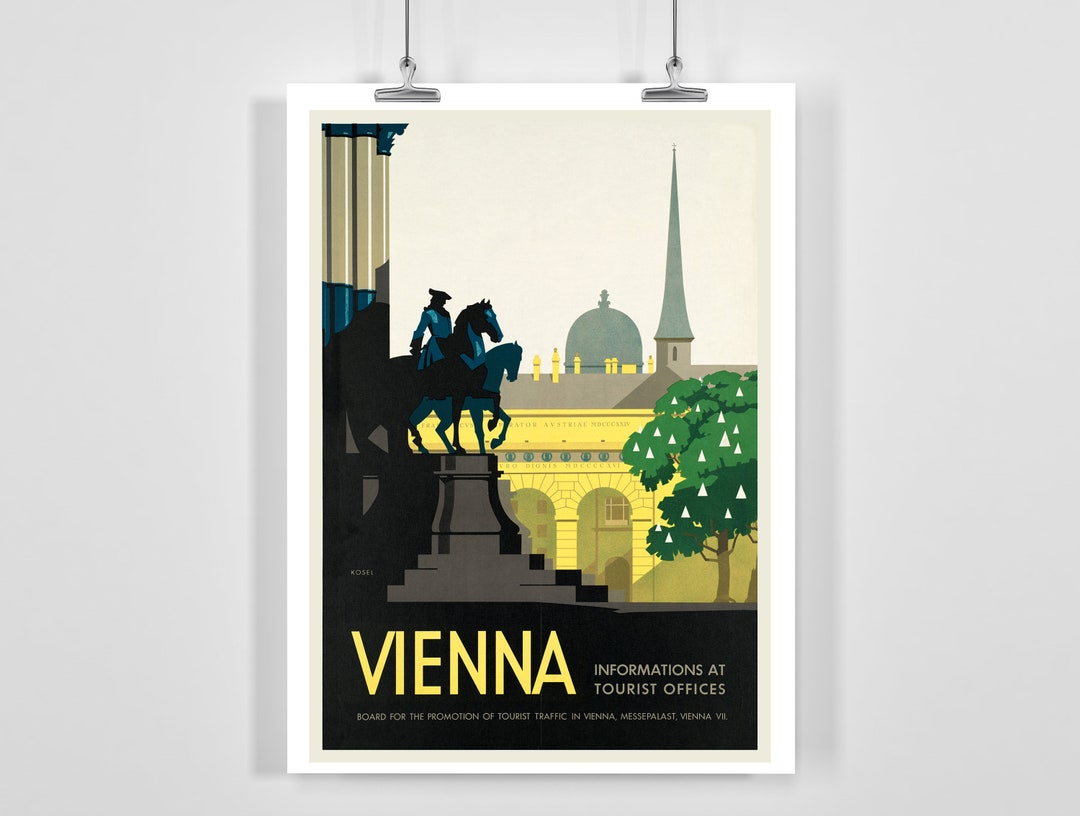 Vienna Austria Vintage Travel Poster Enmarcado / Sin marco - Etsy España