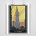 New York Cleveland Union Terminal Vintage Travel Poster - Framed ...