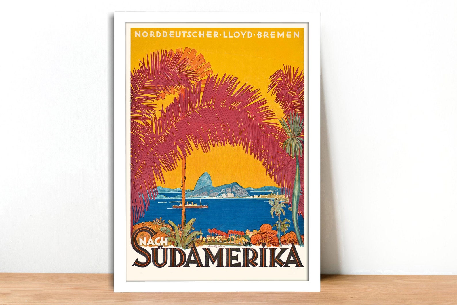 To South America Vintage Travel Poster Framed / Unframed - Etsy