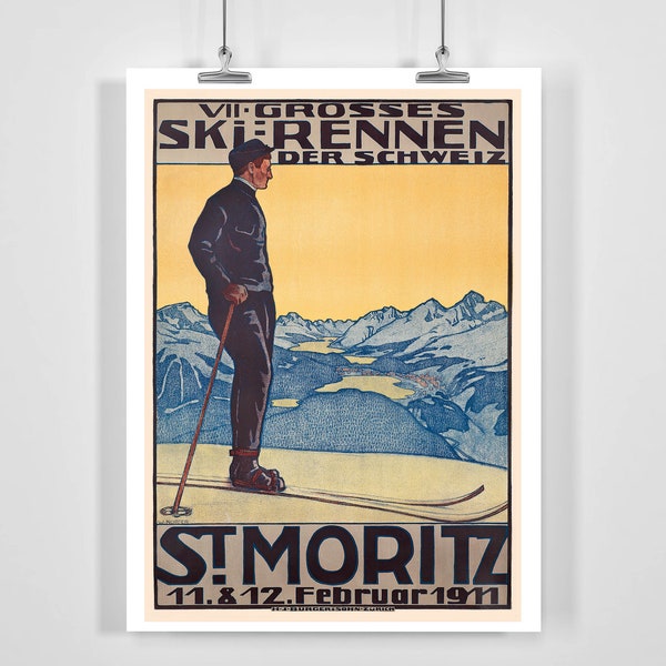 St Moritz Poster - Etsy