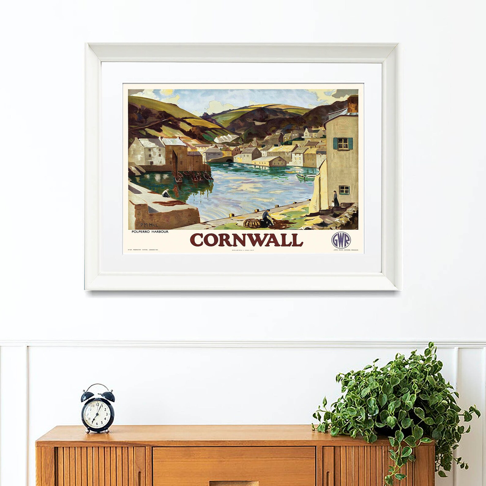 Polperro Harbour Cornwall Vintage Travel Poster - Framed / Unframed - Etsy