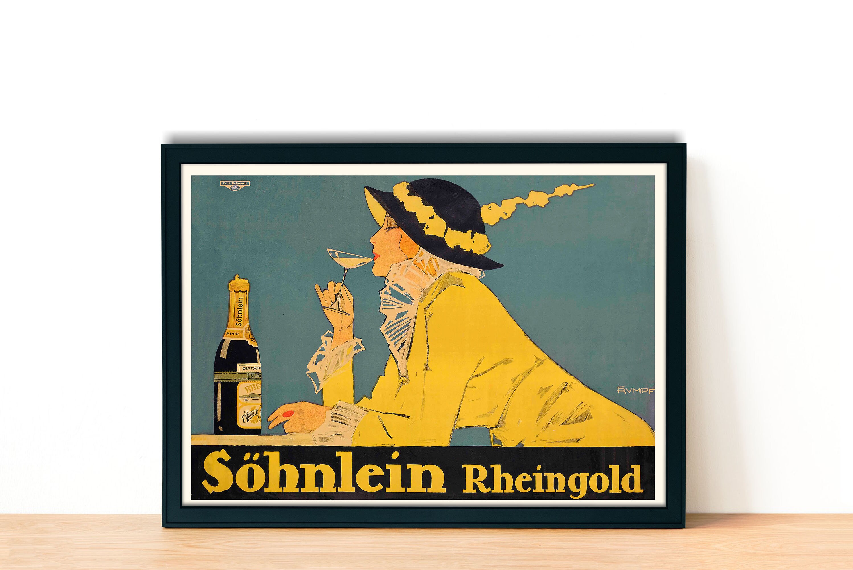 Sohnlein Rheingold Sparkling Wine Vintage Advertisement Poster - Etsy