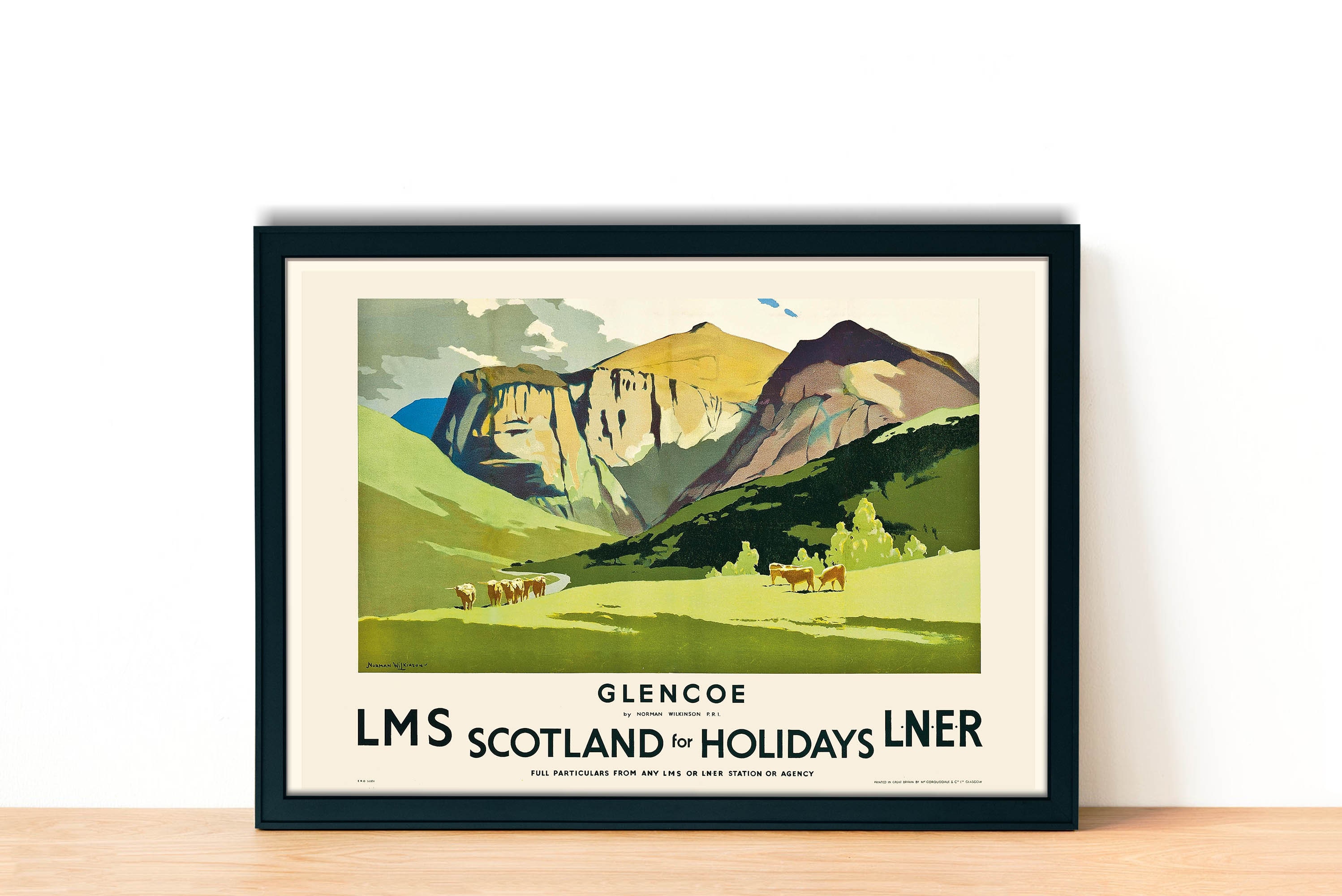Glencoe Scotland for Holiday Vintage Travel Poster by | Etsy