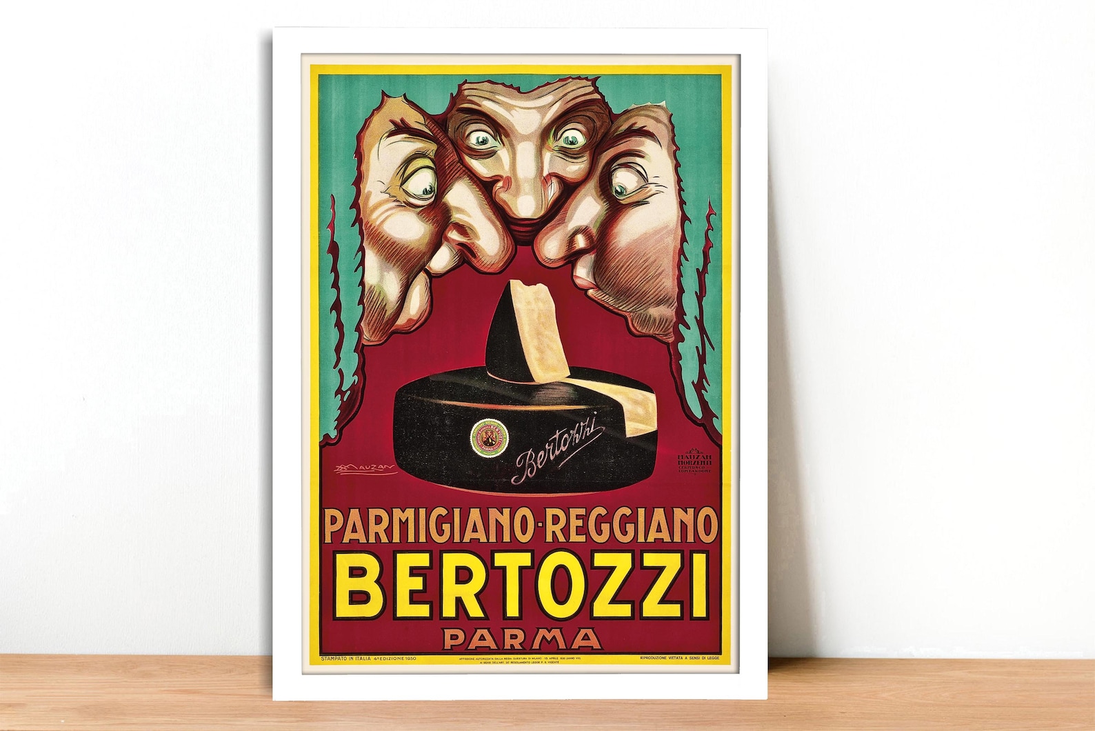 Bertozzi Parmigiano Reggiano Parma Italy Vintage Poster by - Etsy