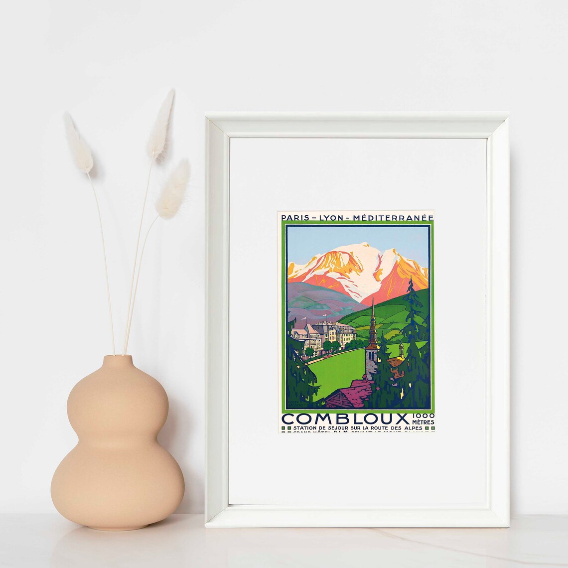 Combloux France Vintage Travel Poster Framed / Unframed - Etsy