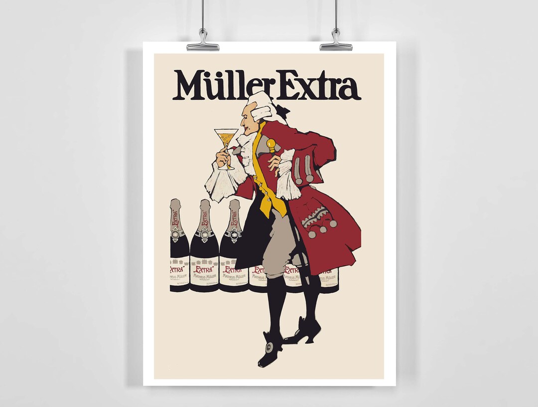Muller Extra Food and Drink Vintage Poster - Framed / Unframed - Etsy