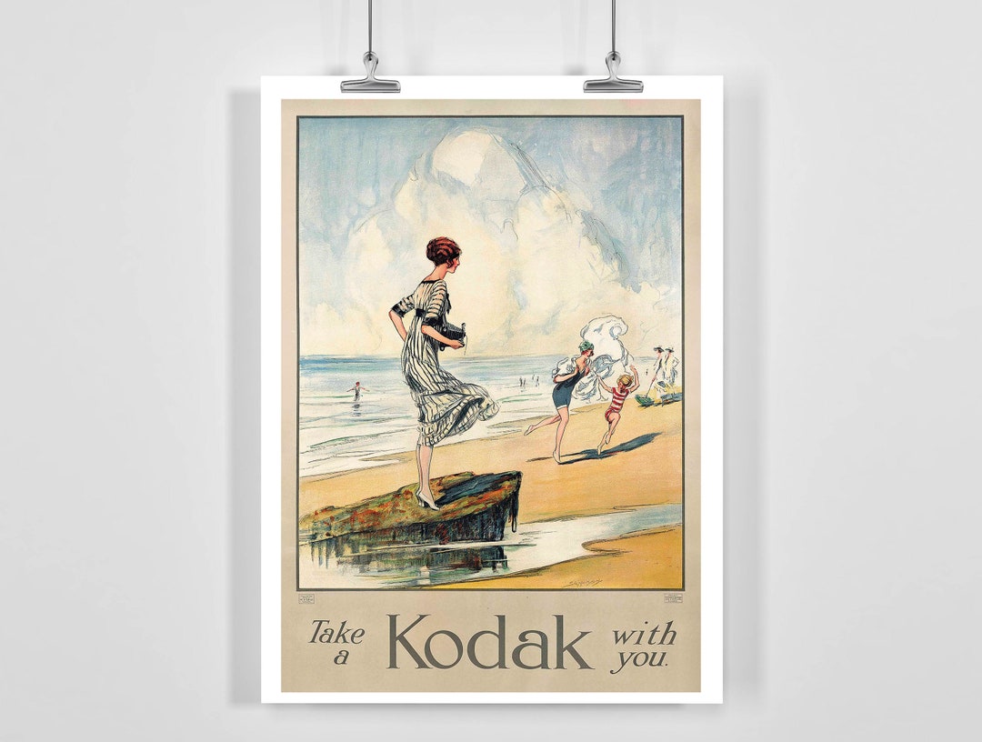 Vintage Seaside Advert Photography Vintage Advertising Poster - Framed ...