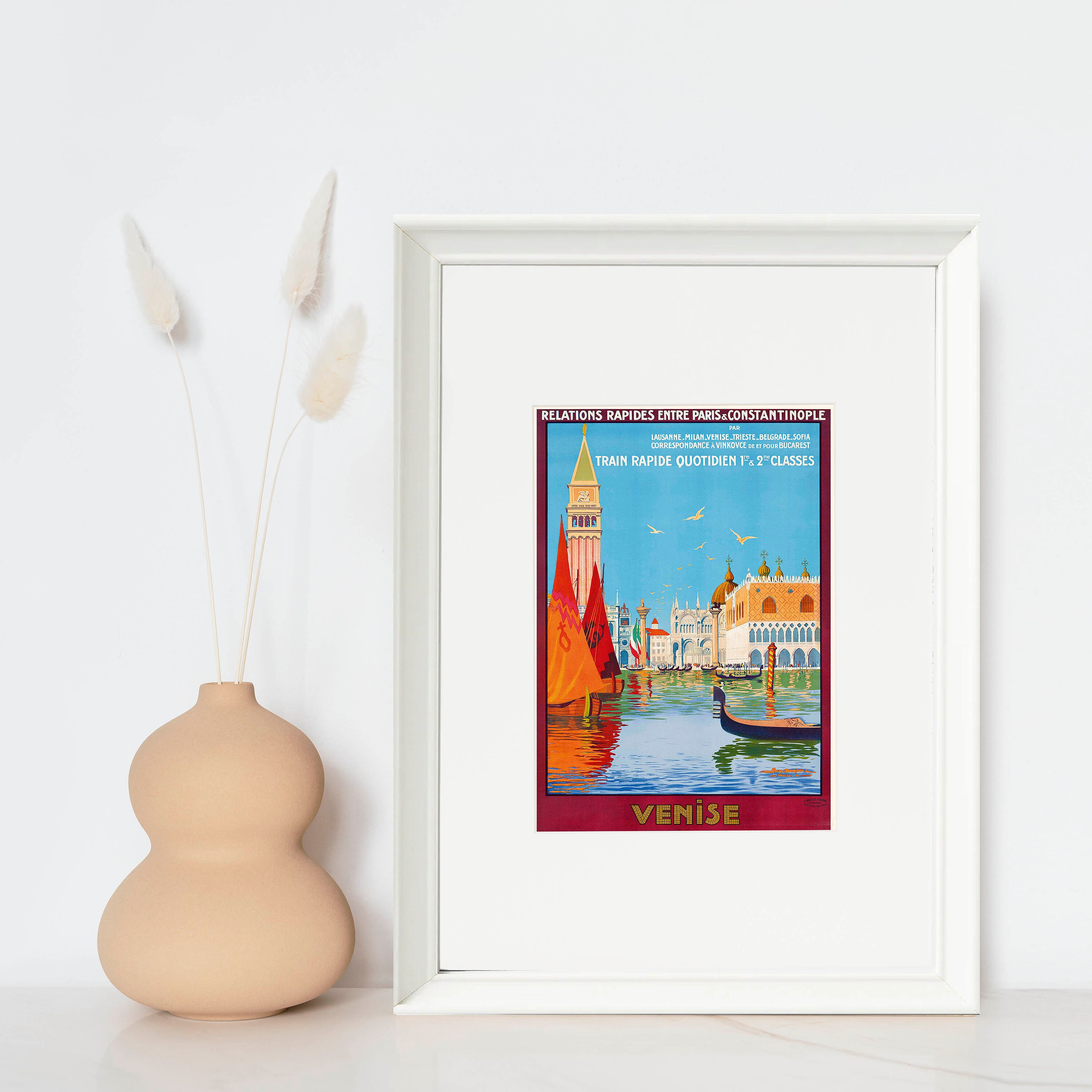 Italy Venice Vintage Travel Poster A5/a4/a3/a2/canvas | Etsy