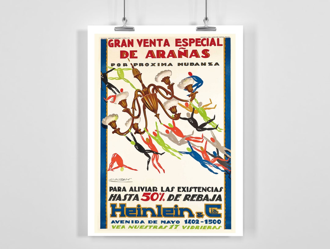 Heinlein & Cia Vintage Advertising Poster by Achille Mauzan - Framed ...