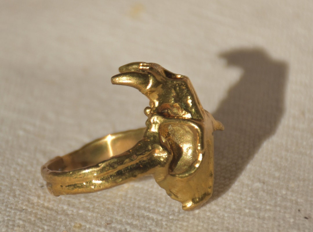 Ring sabertooth Brass Skull Tribal Gothic Steampunk Alternative ...