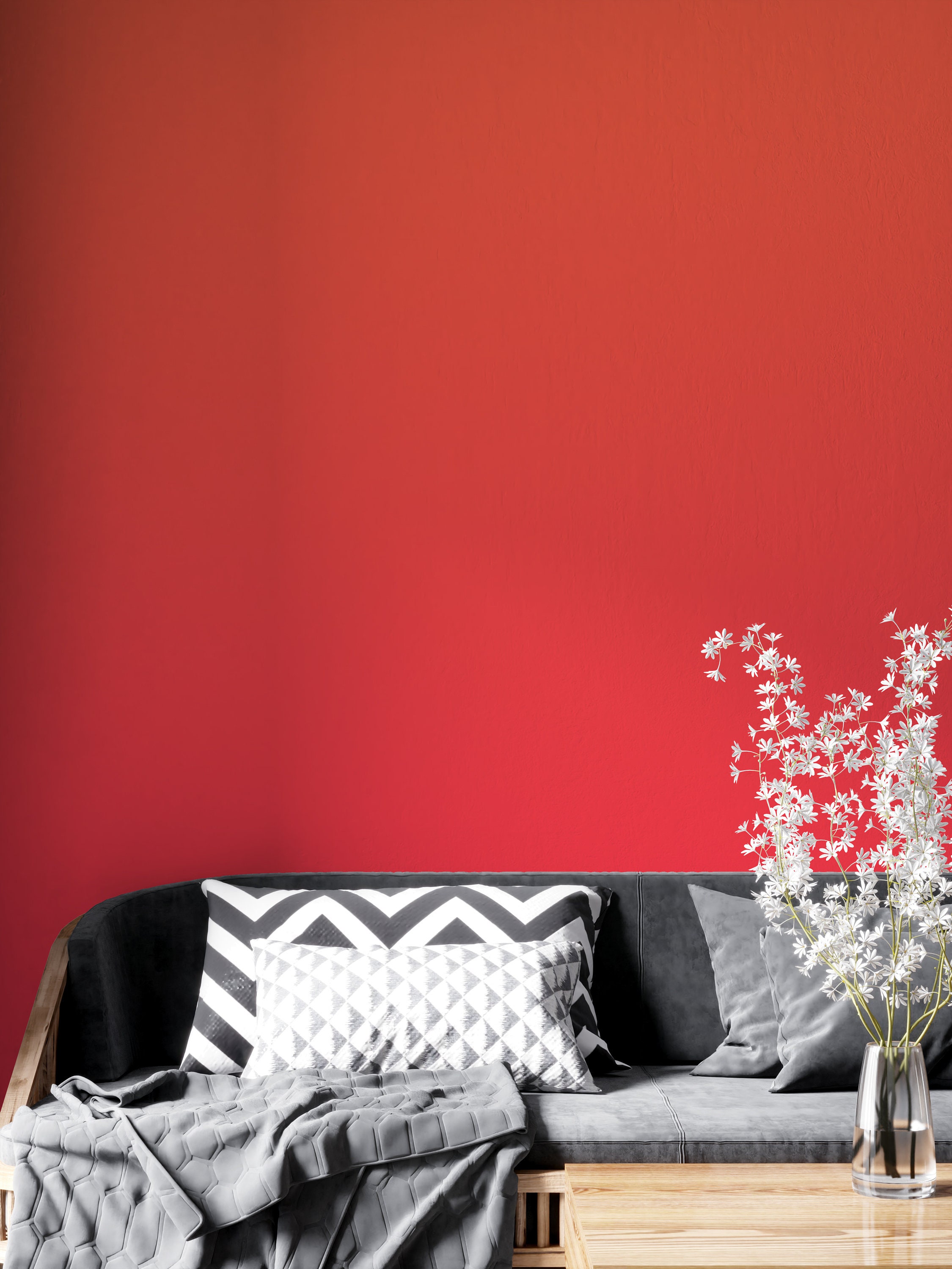 Self-Adhesive Wallpaper Bright Red gradient Fade to Red Ombre | Etsy