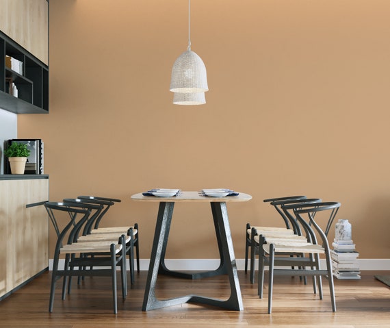 Peel And Stick Wallpaper Beige solid color Wallpaper Home | Etsy