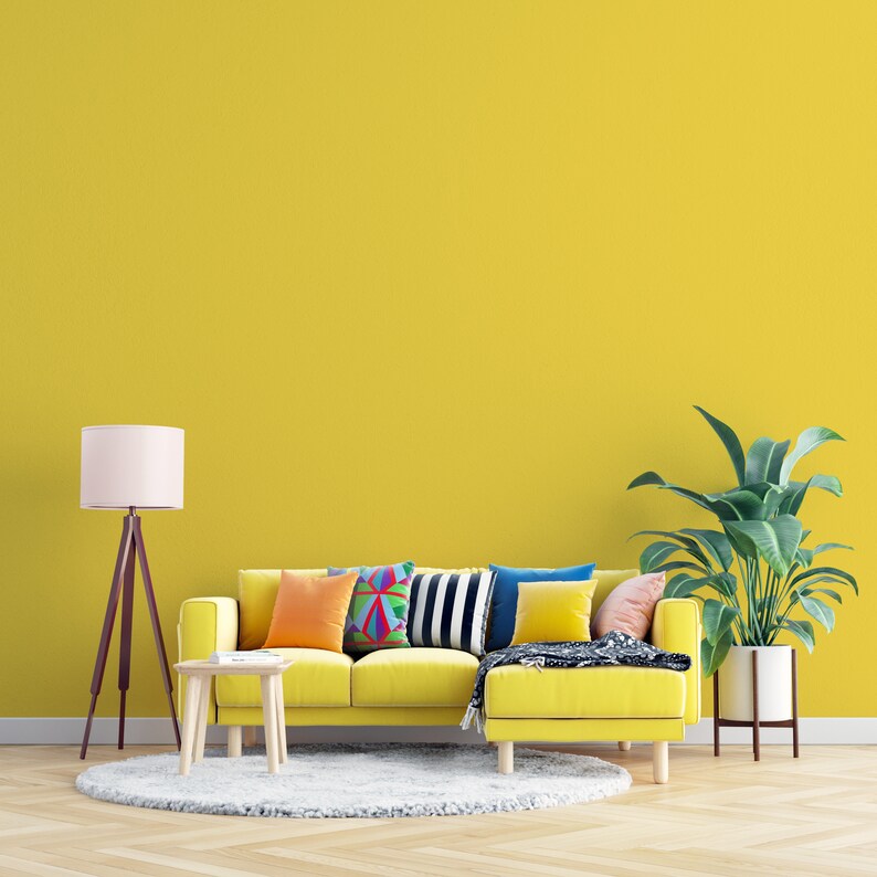 Peel and Stick Wallpaper Illuminating Pantone Color Yellow - Etsy