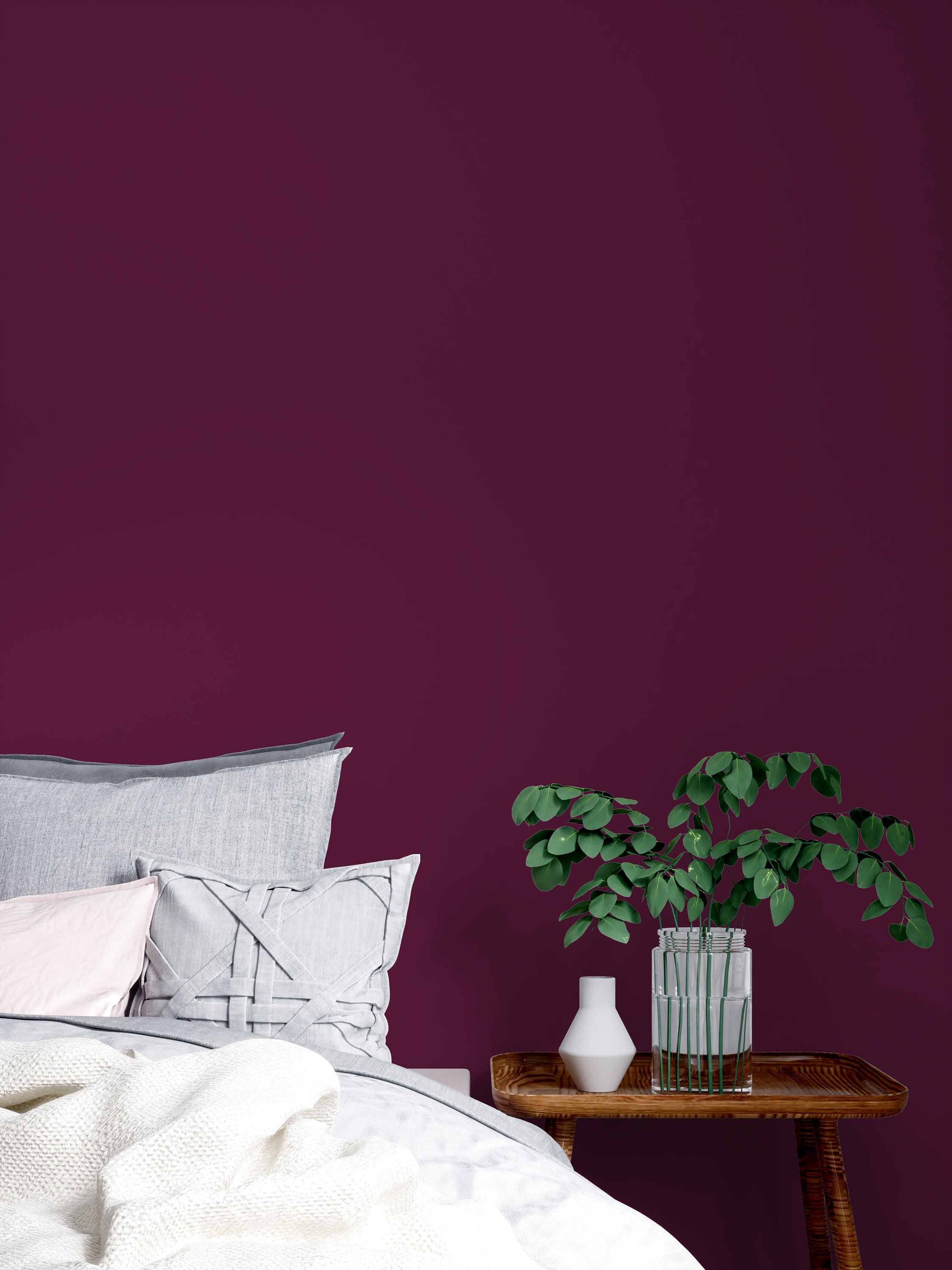 Peel and Stick Wallpaper Wine Solid Color Wallpaper for Home | Etsy