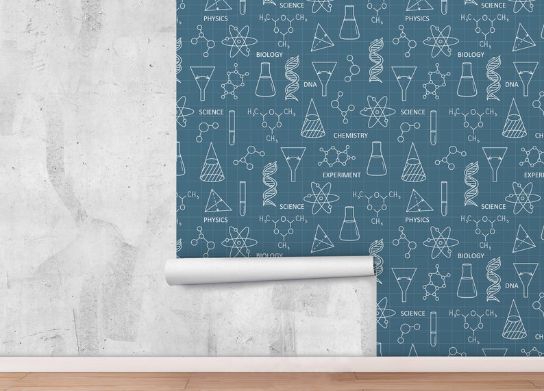 Nursery Wallpaper for Kids Removable Science Pattern - Etsy