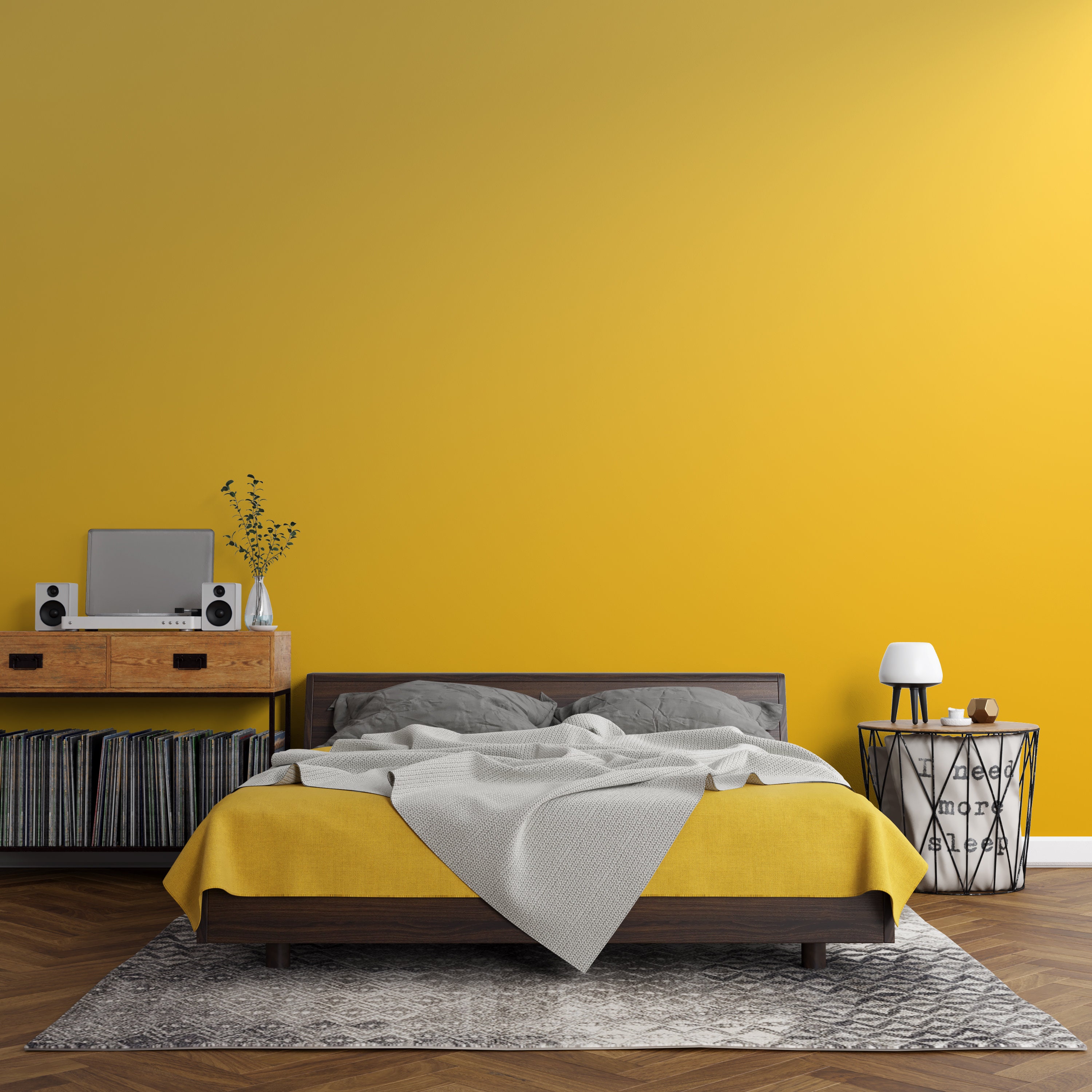 Peel and Stick Wallpaper Bright Yellow Gradient Yellow Ombre - Etsy