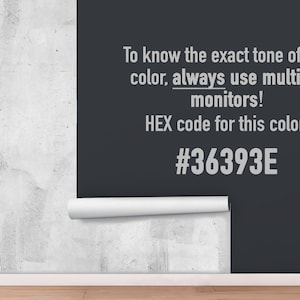 Peel and Stick Wallpaper Gray Solid Color, Home Decor Wallpaper, Peel ...