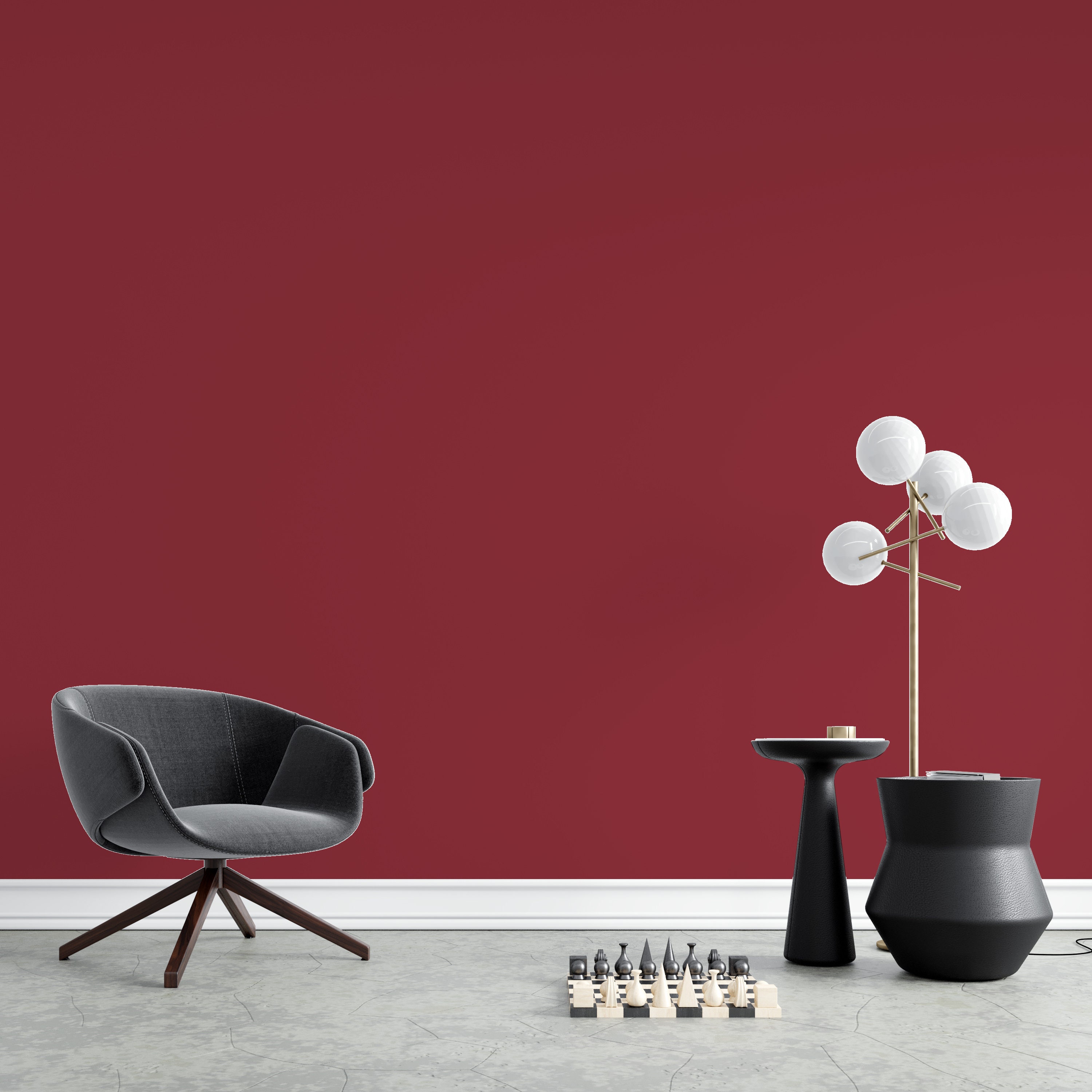 Peel and Stick Wallpaper Dark Red Solid Color Home Decor - Etsy